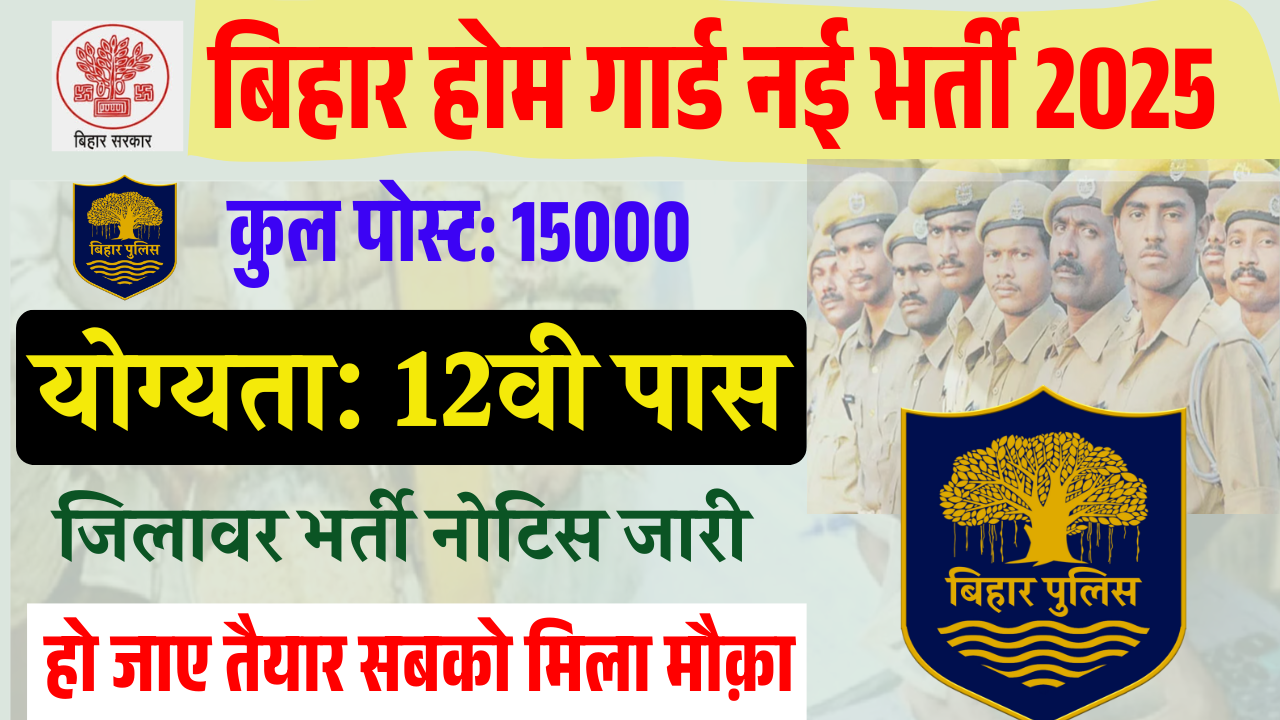 Bihar Home Guard Vacancy 2025: Massive Vacancy for 15,000 Posts-Apply ...